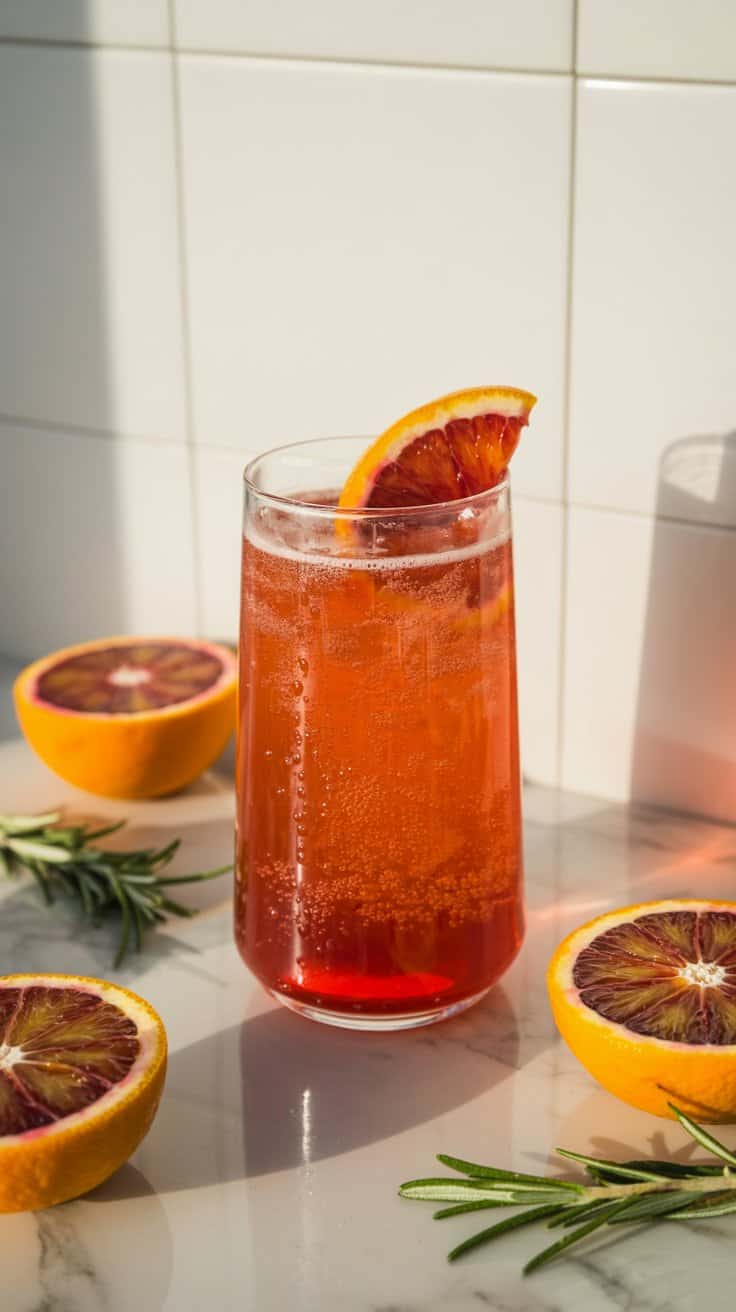 Sparkling Blood Orange Mocktail Recipe